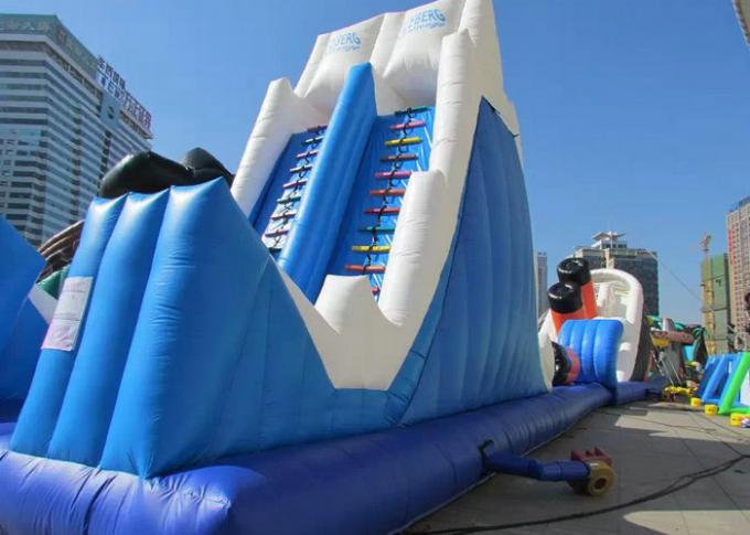 Custom Made Inflatable Obstacle Course With Titanic Slide PVC Tarp ...