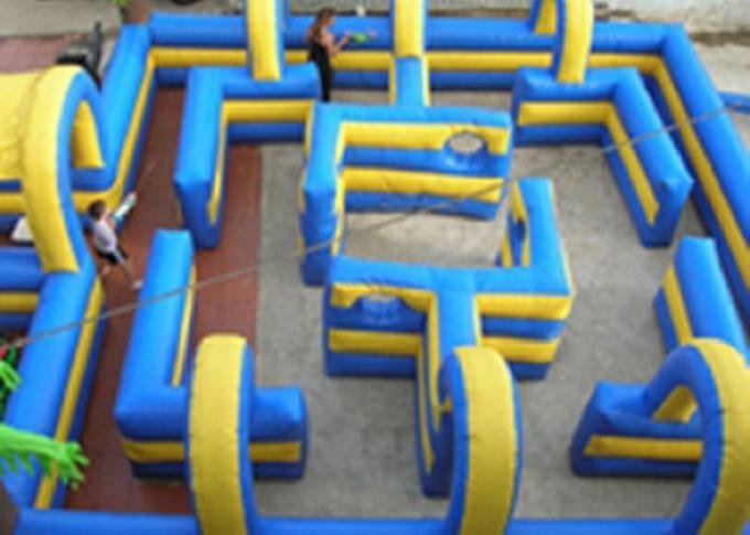 Custom Made Interactive Inflatable Maze , Bounce House Maze Quadruple ...
